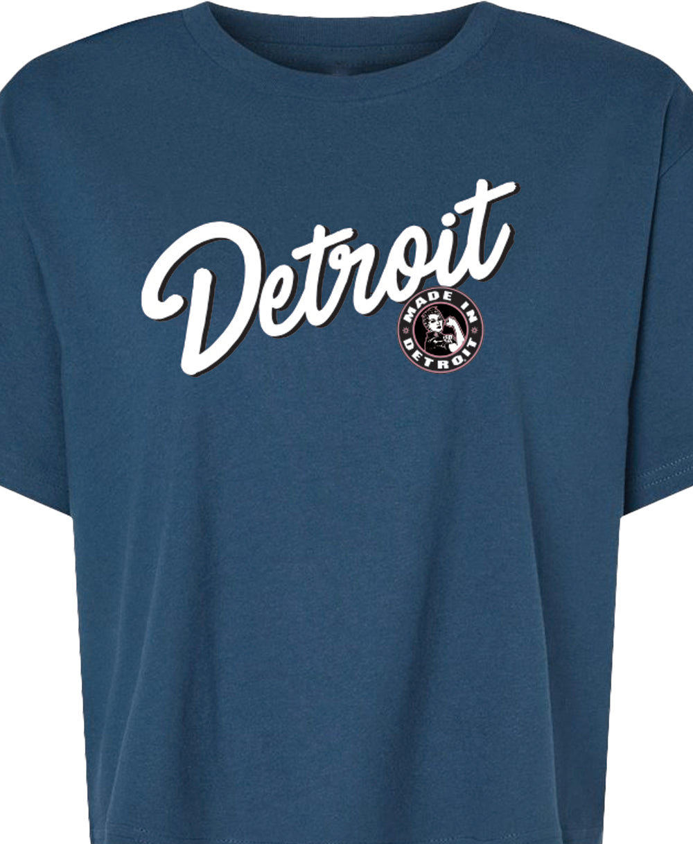 Rosie Detroit Script Crop Top – Made In Detroit