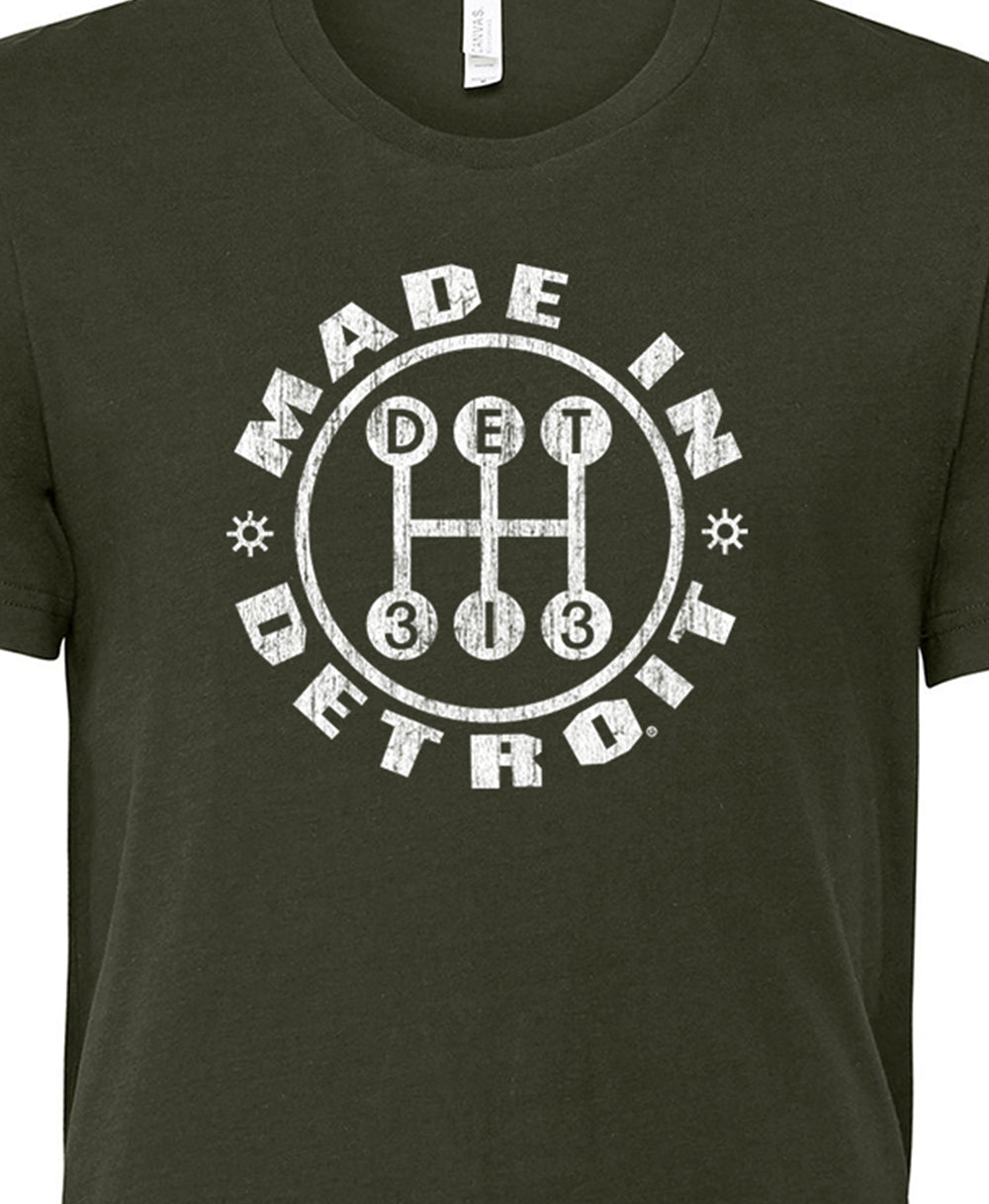 White 5-Speed 313 Shifter Shirts - 4X – Made In Detroit