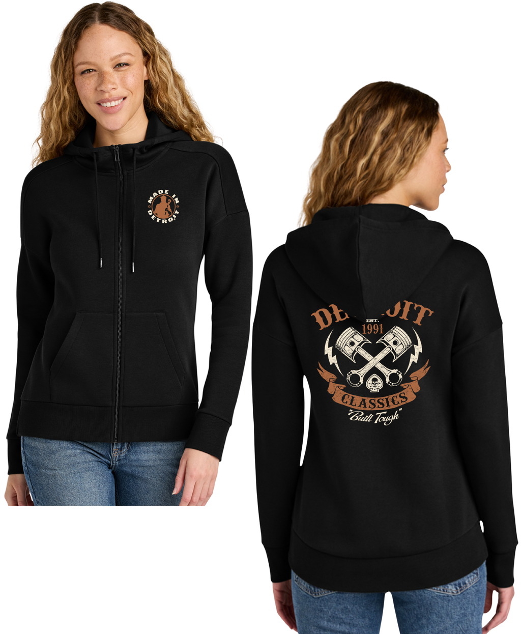 Women's 1991 Built Tough Zip Up | Made In Detroit Since 1991