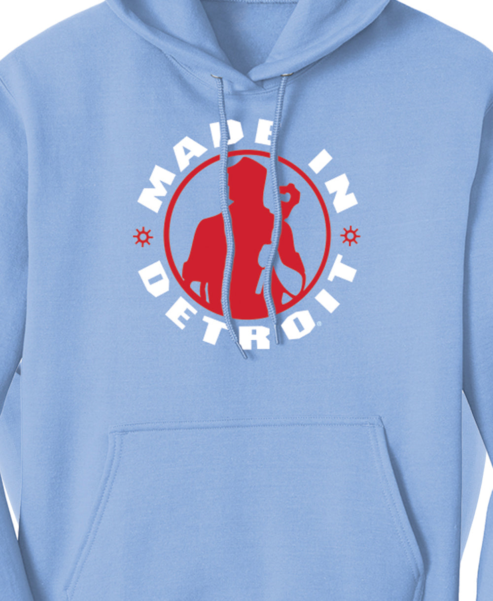 MID Light Blue Hoodies – Made In Detroit