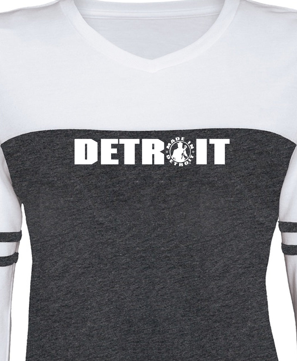 Detroit Block Varsity Long Sleeve - SM/XL – Made In Detroit