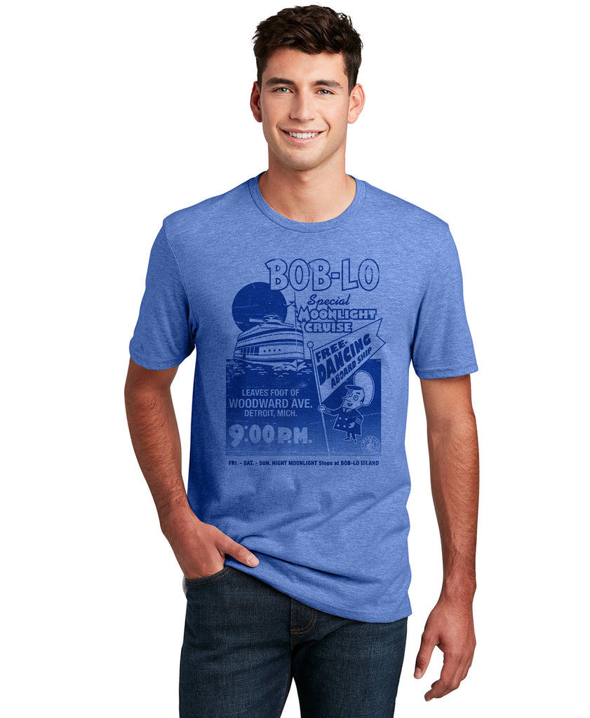 Boblo Poster 1C - Heather Sea Blue w/ Navy – Made In Detroit