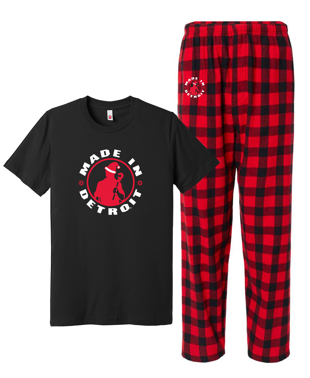 Unisex Santa Black/Red PJ Set – Made In Detroit