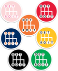 Shifter 4" Stickers - Various Colors