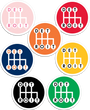 Shifter 4" Stickers - Various Colors